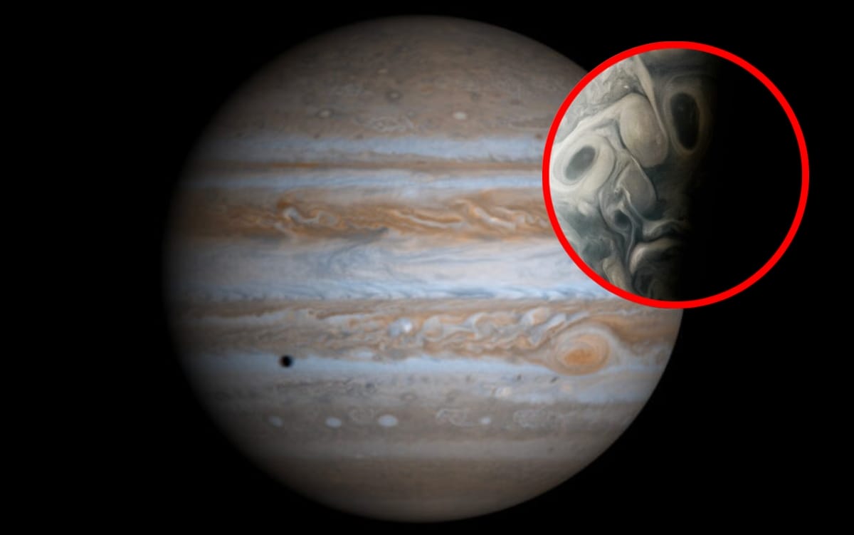 La NASA capta un rostro humano sobre Júpiter