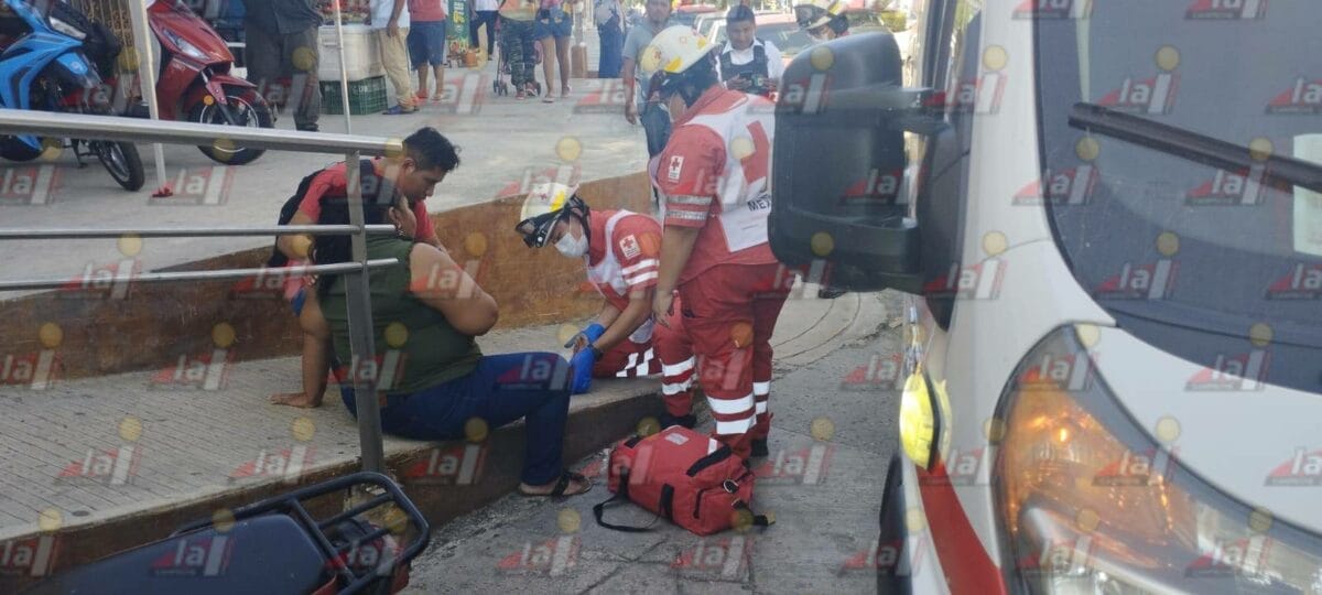 Mujer resulta lesionada tras resbalarse en una rampa en la zona Centro